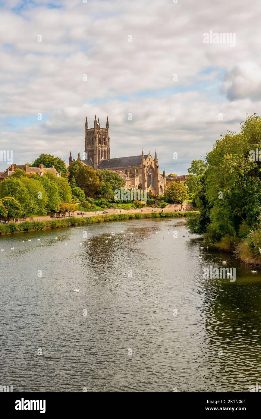 Worcester Cathedral Worcestershire Stock Photo - Alamy