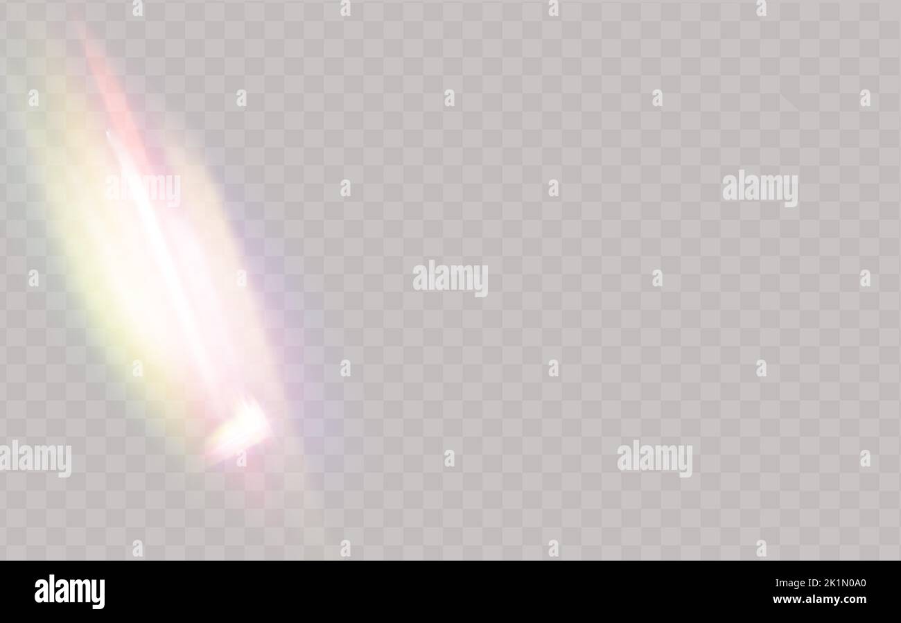 Glare or reflection from water and glass.Rainbow highlights on a black ...