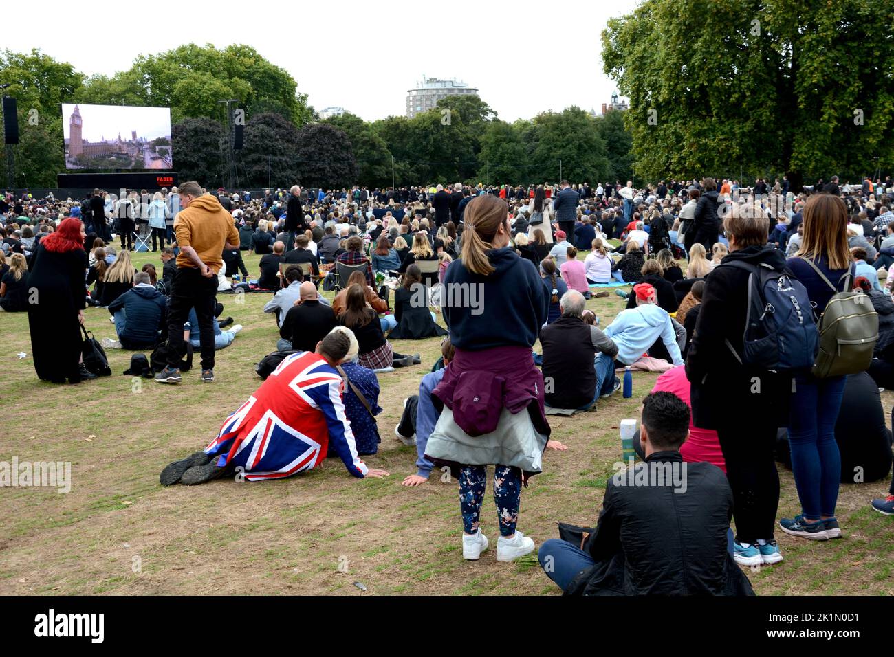 London on the day of the Queen's Funeral 19th September 2022 - Giant ...