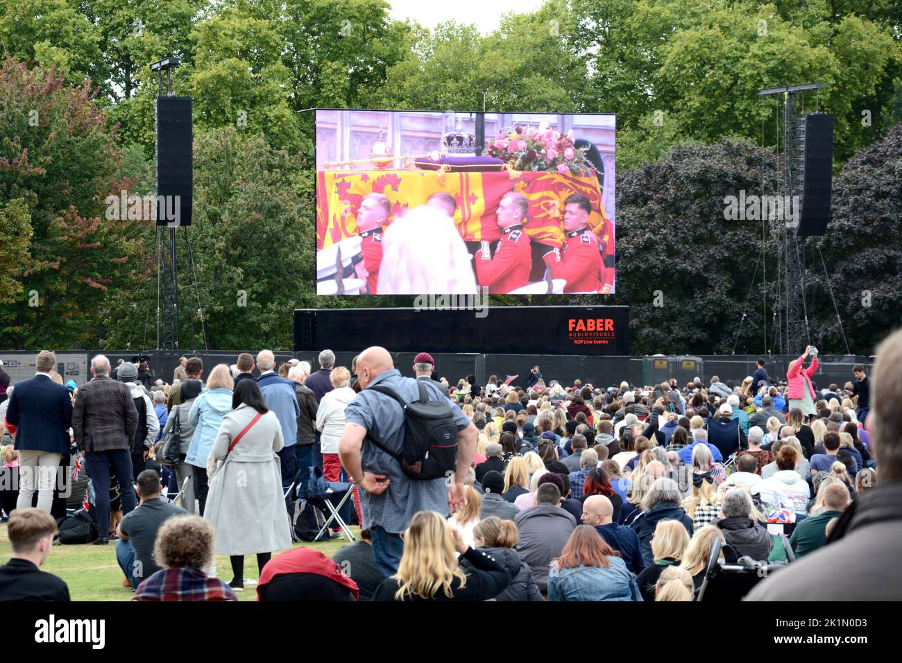London on the day of the Queen's Funeral 19th September 2022 - Giant ...