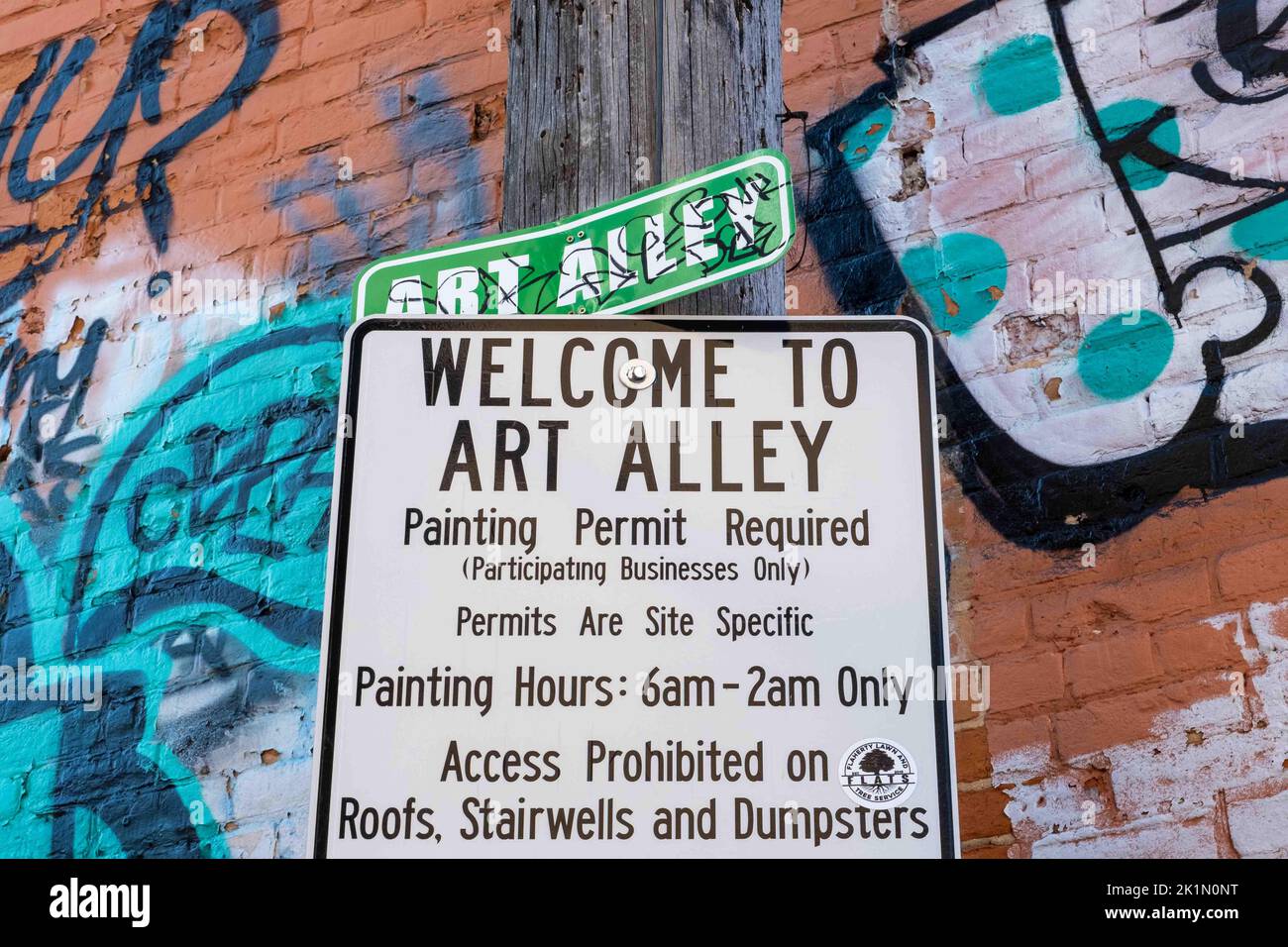 Art Alley, Rapid City, South Dakota, USA, 2022: Public graffiti is ...