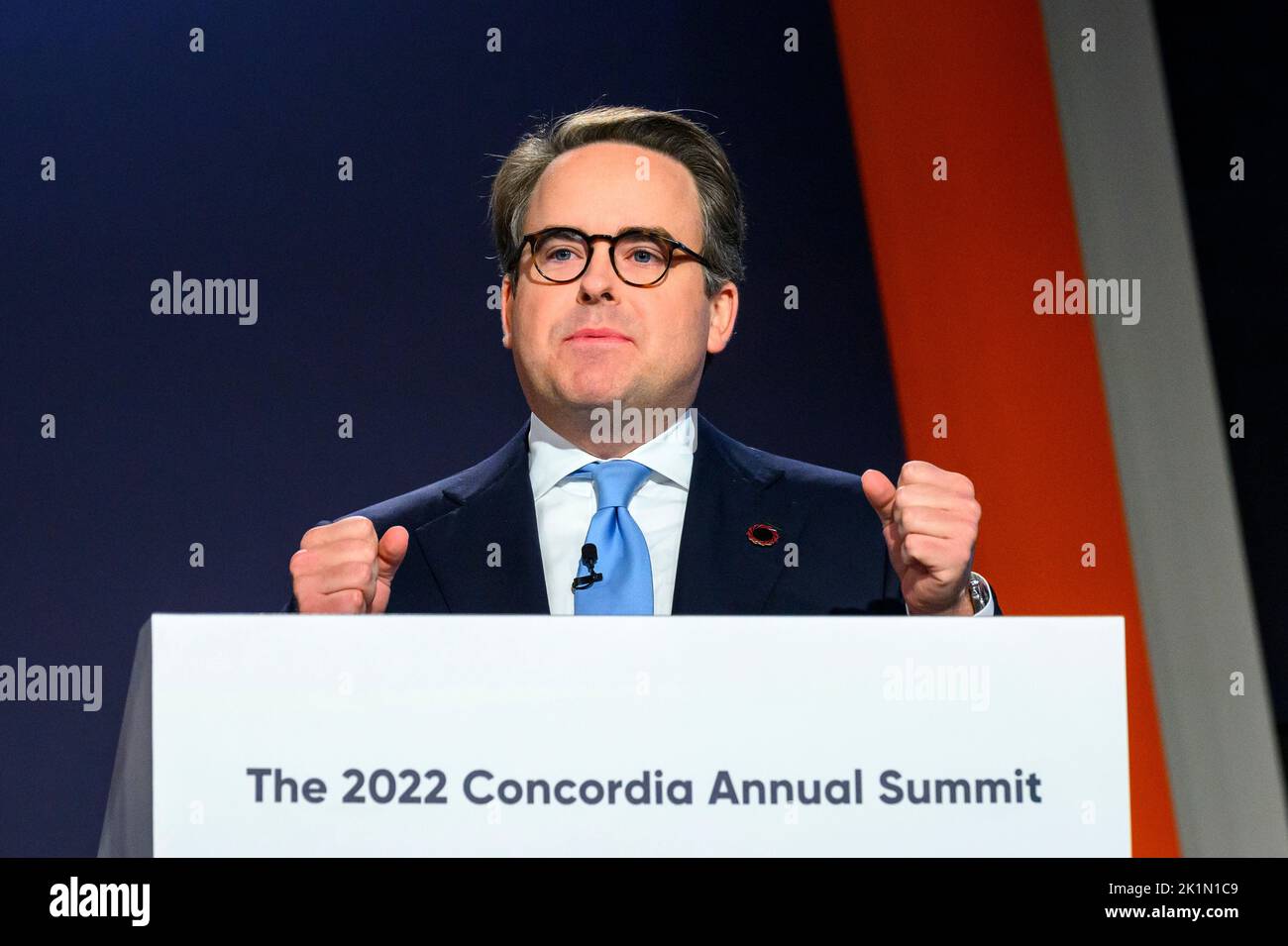 New York, USA. 19th Sep, 2022. Concordia's Co-Founder and CEO Matthew ...