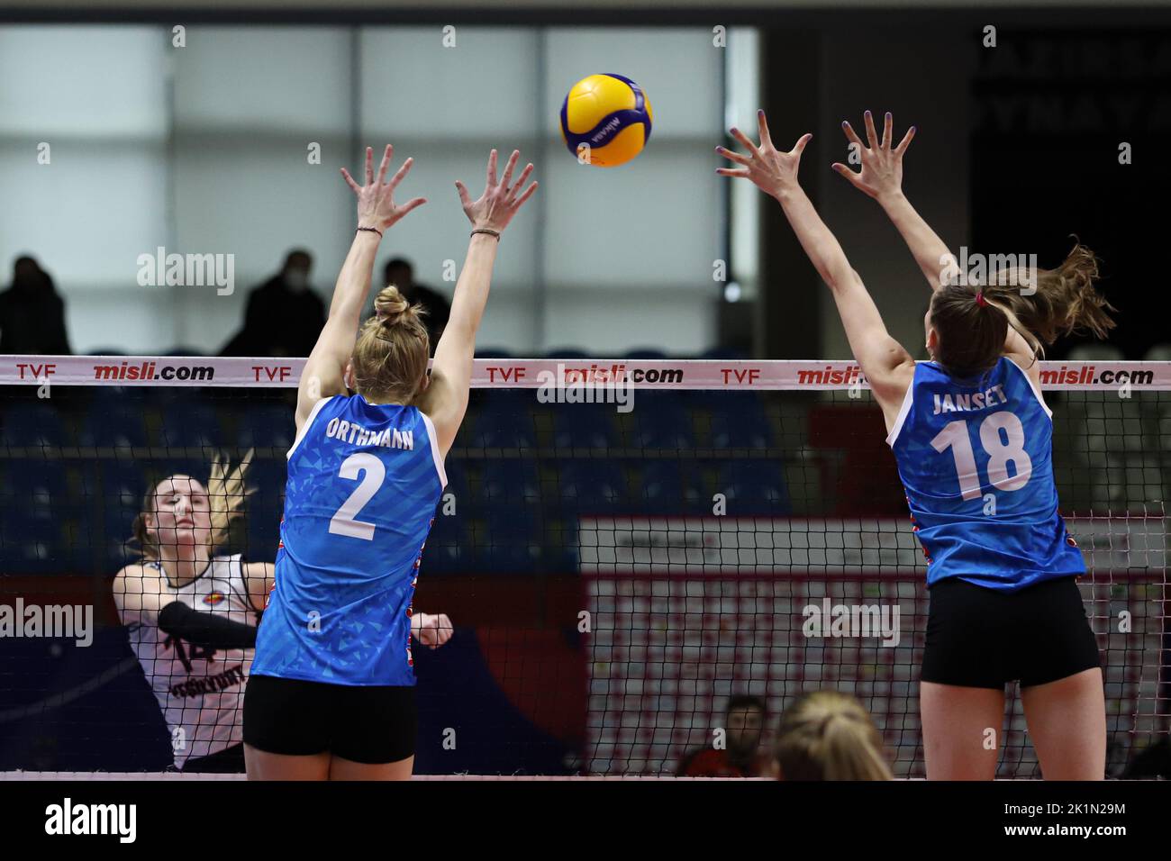 ISTANBUL, TURKEY - JANUARY 23, 2022: Cemre Janset Erkul and Hanna ...