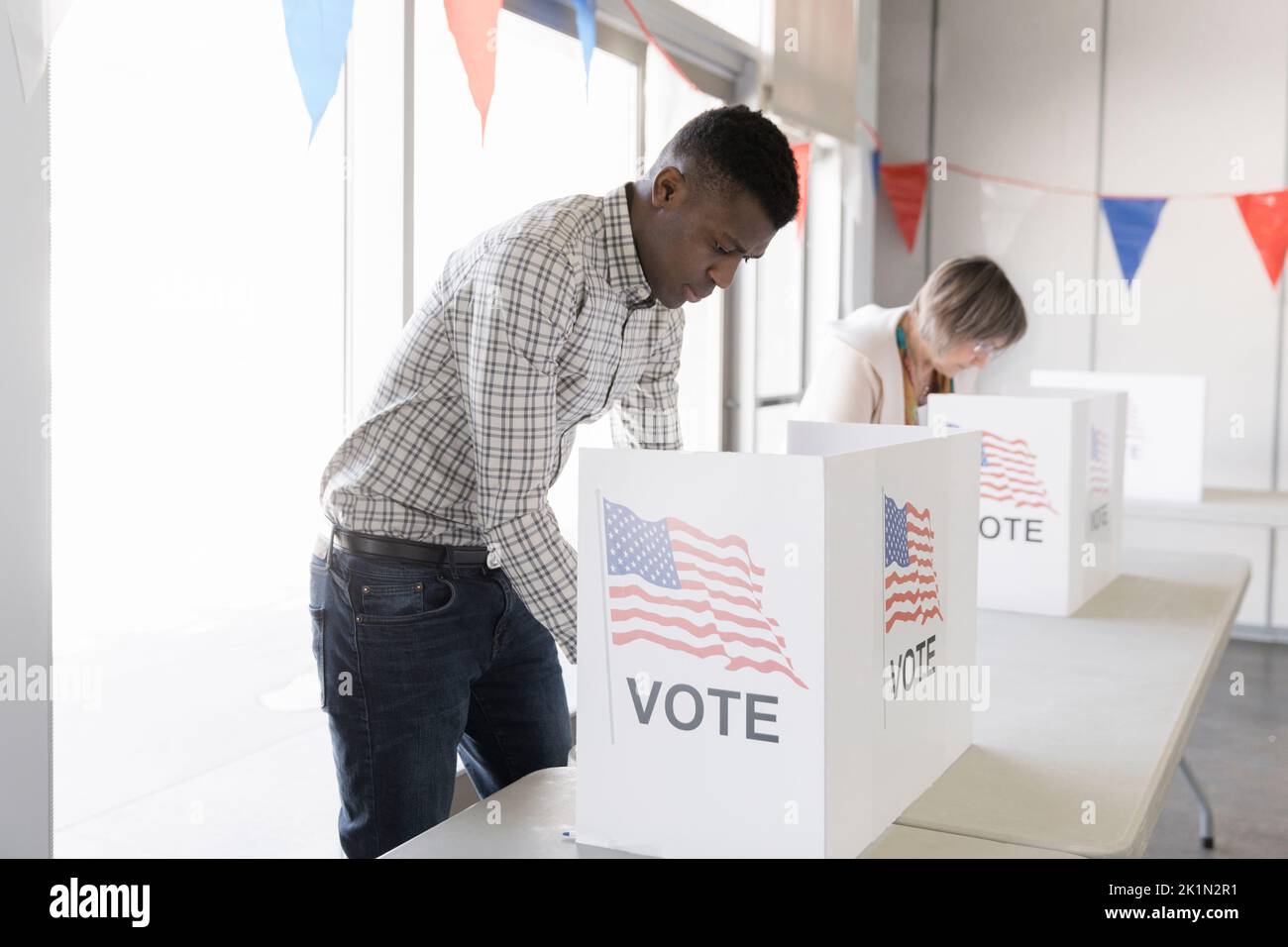 American booth hi-res stock photography and images - Alamy