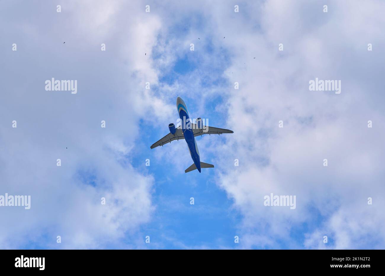 Passing aircraft in sky hi-res stock photography and images - Alamy