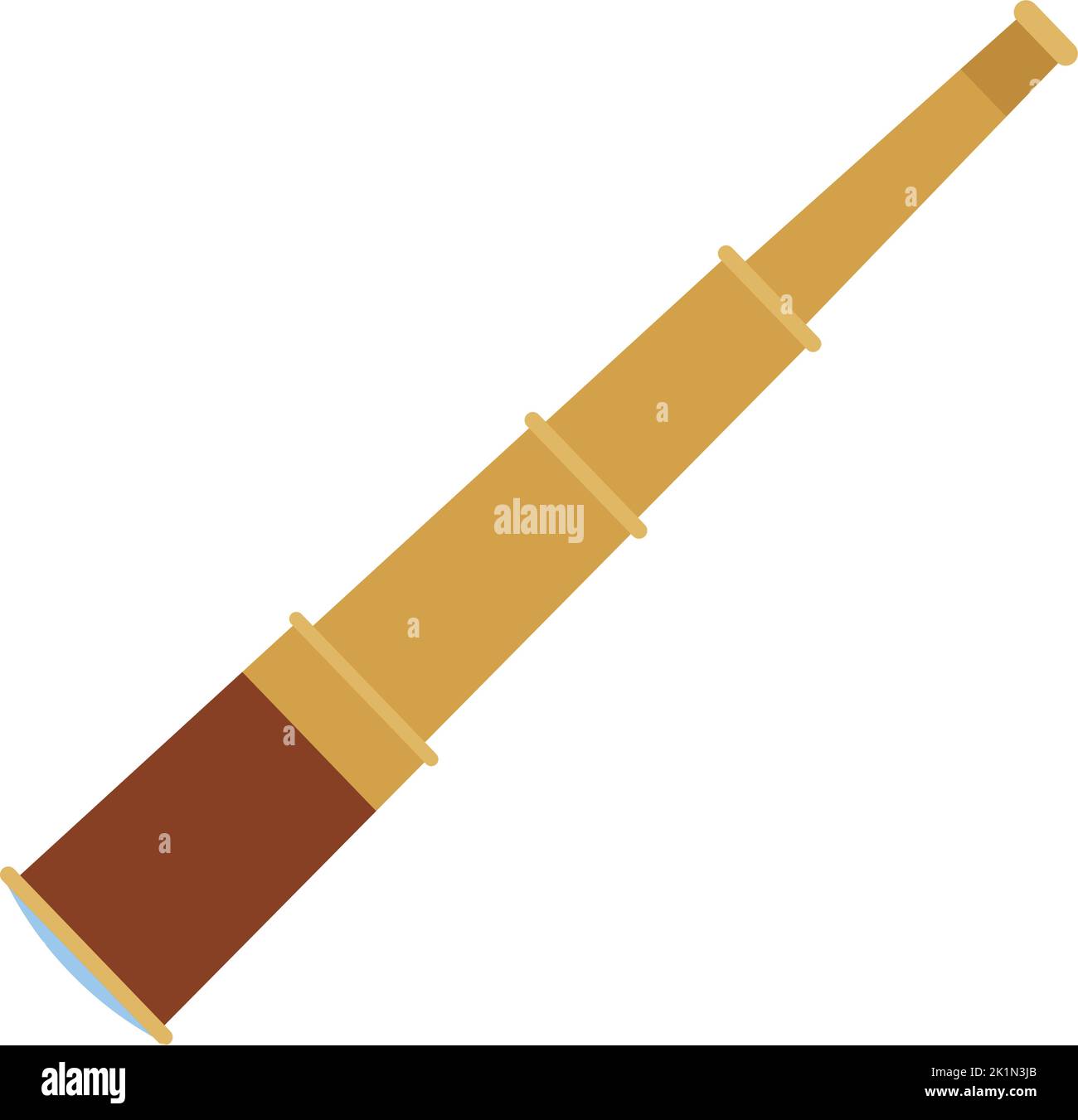 Isolated colored navigation telescope icon Flat design Vector Stock ...