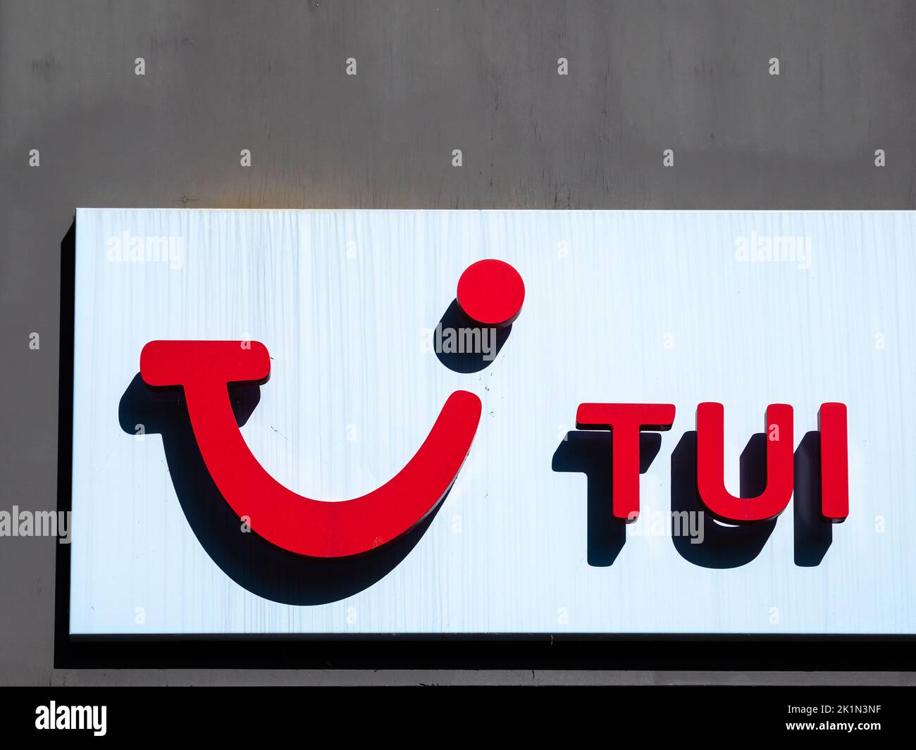 Zaandam, Netherlands - April 26, 2022: TUI Group is a German leisure ...