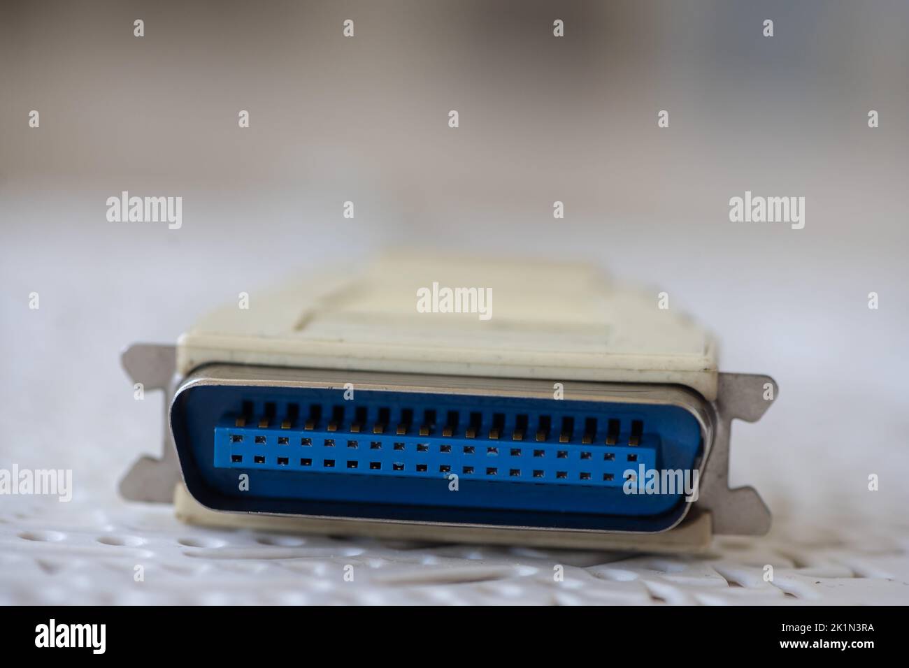 Close-up on a LPT cable, paraller printer port Stock Photo - Alamy