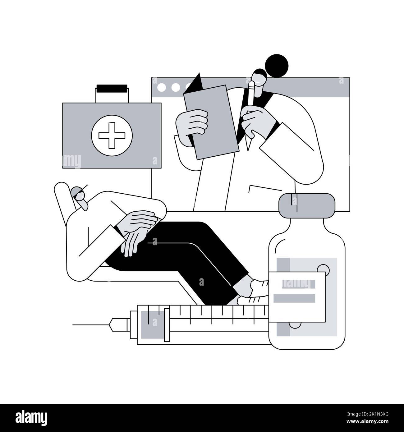 Online therapy abstract concept vector illustration. Online counseling ...