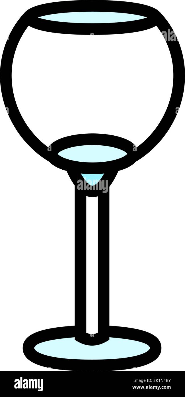 cabernet wine glass color icon vector illustration Stock Vector Image ...