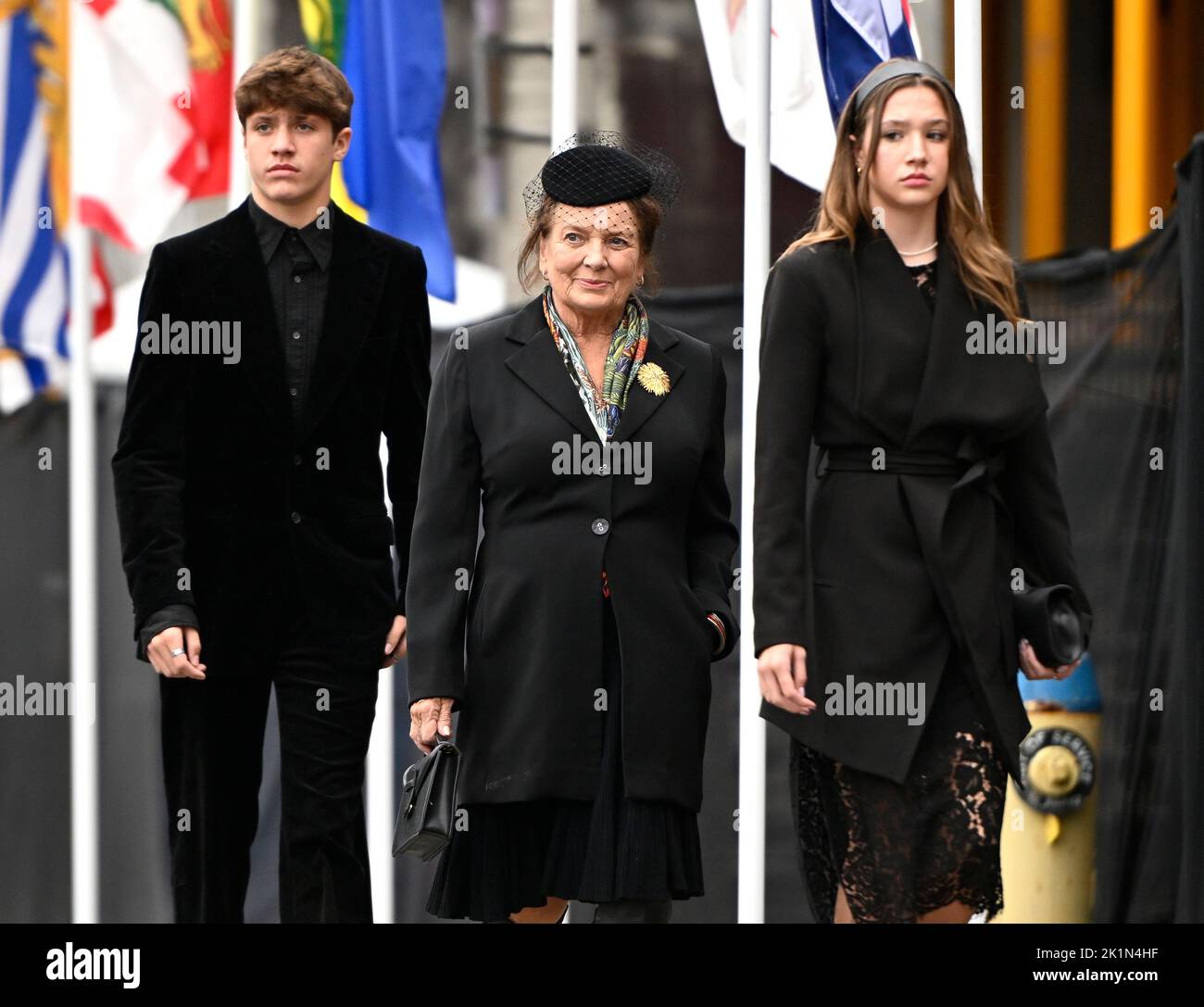 Margaret Trudeau, mother of Prime Minister Justin Trudeau, walks with ...
