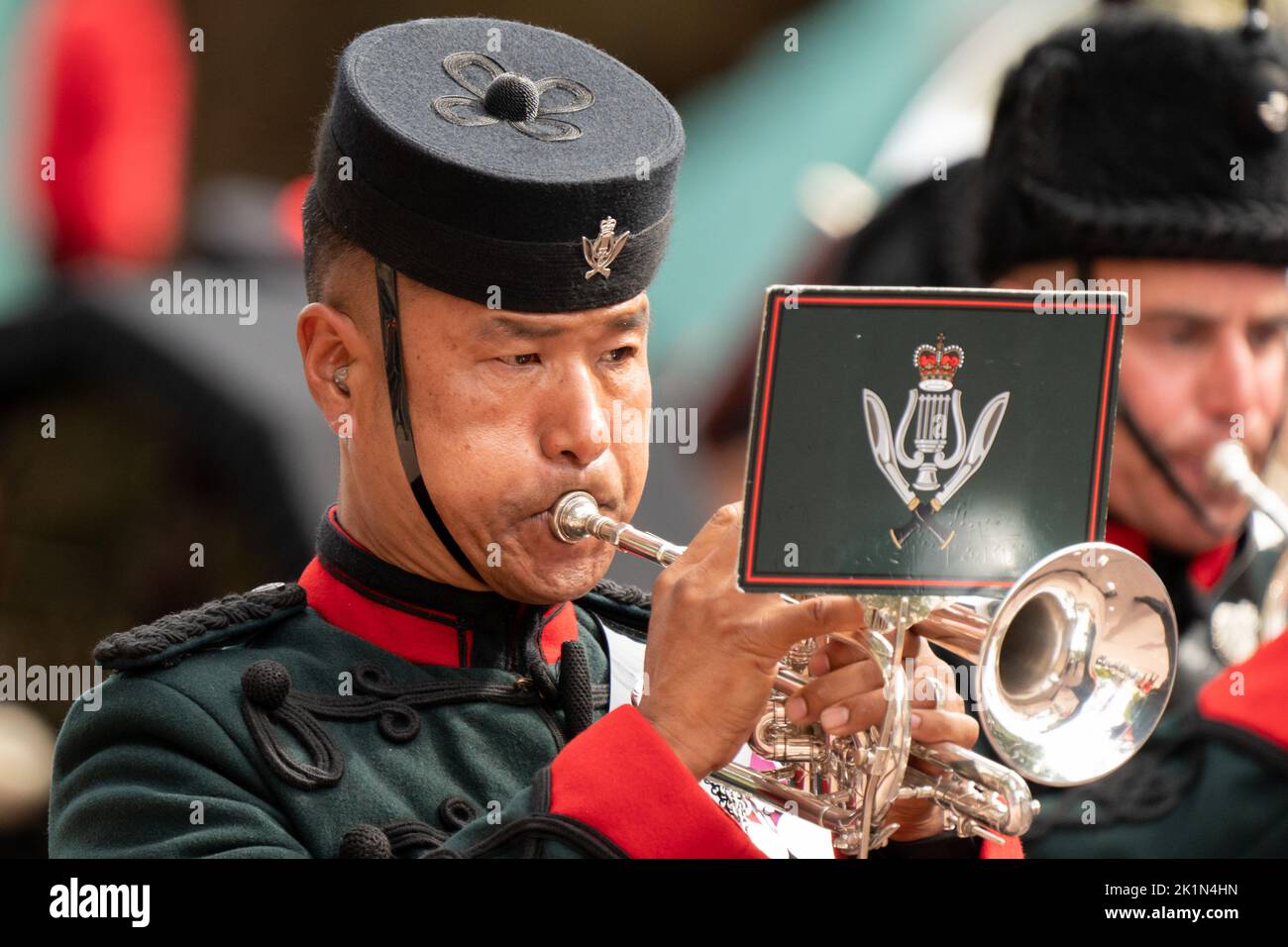Images of the marching bands during The Queen Elizabeth II State ...