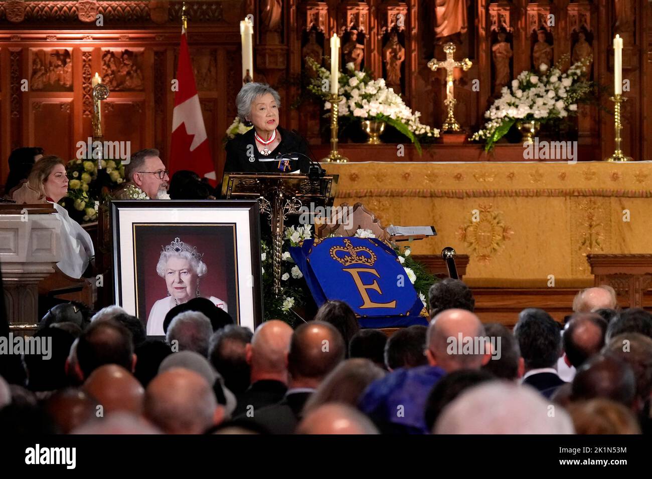 Ottawa, Canada. 19th Sep, 2022. Former governor general Adrienne ...