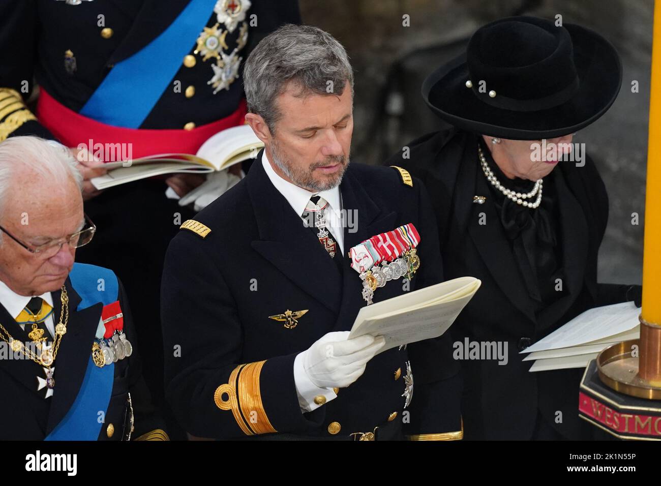 Carl XVI Gustaf, King of Sweden (left), and Queen Margrethe II of ...