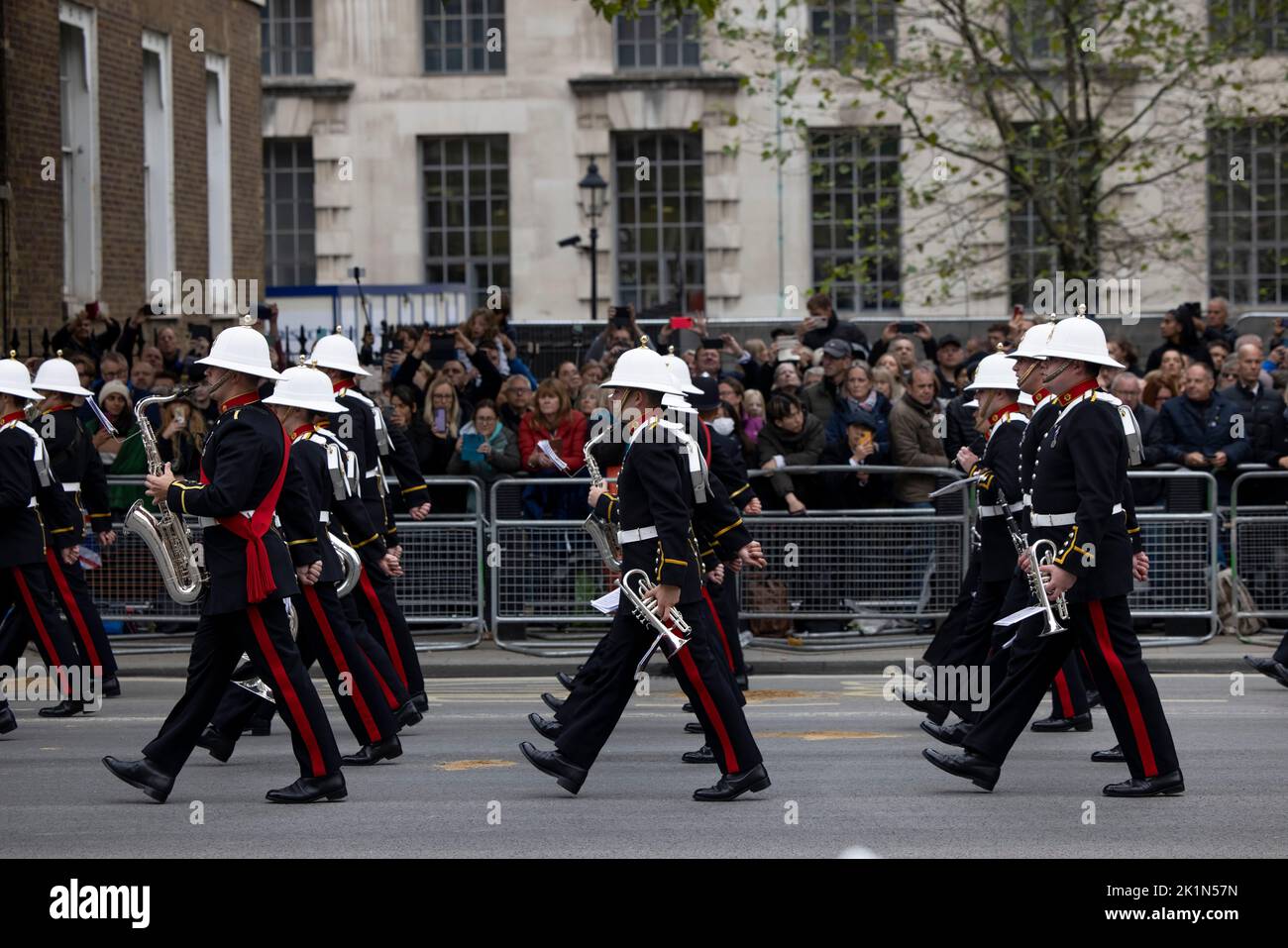 London, UK. 19th Sep, 2022. Royal Army seen marching down on the ...