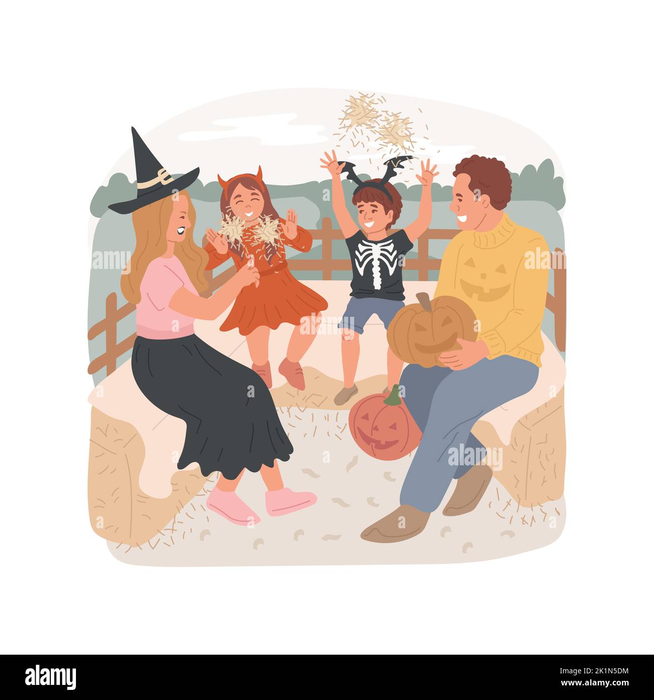Haunted hayride Stock Vector Images - Alamy