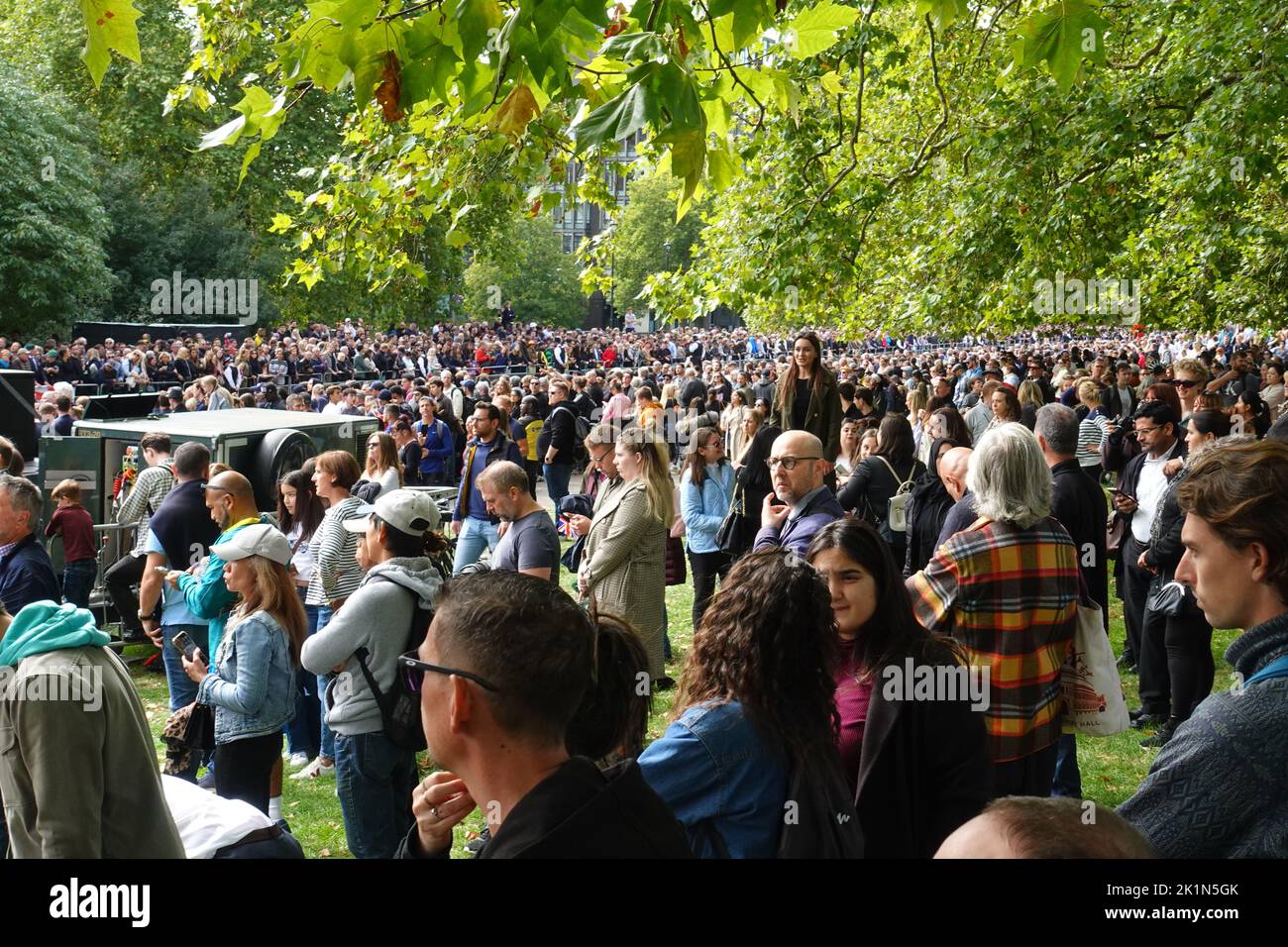 London on the day of the Queen's Funeral 19th September 2022 - Crowds ...