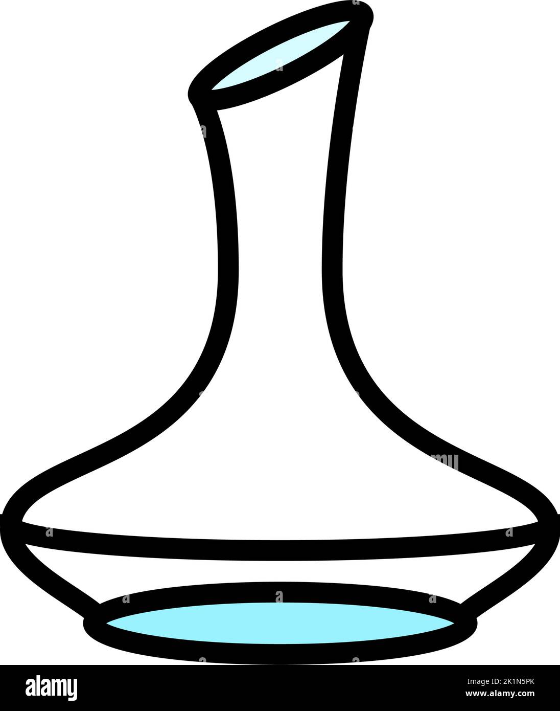 decanter alcohol wine glass color icon vector illustration Stock Vector ...