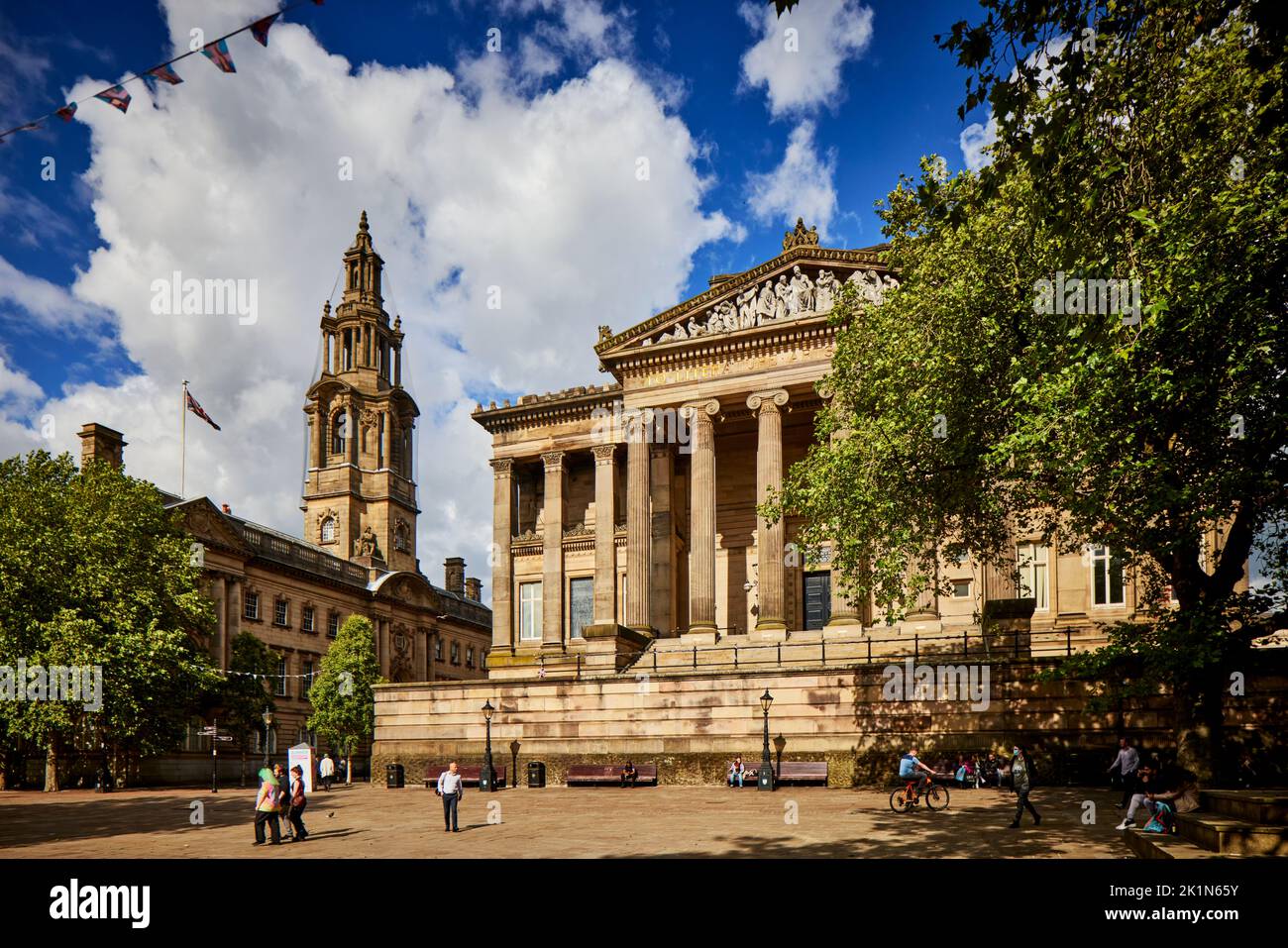 Preston town centre Harris Museum, Art Gallery & Library Stock Photo ...