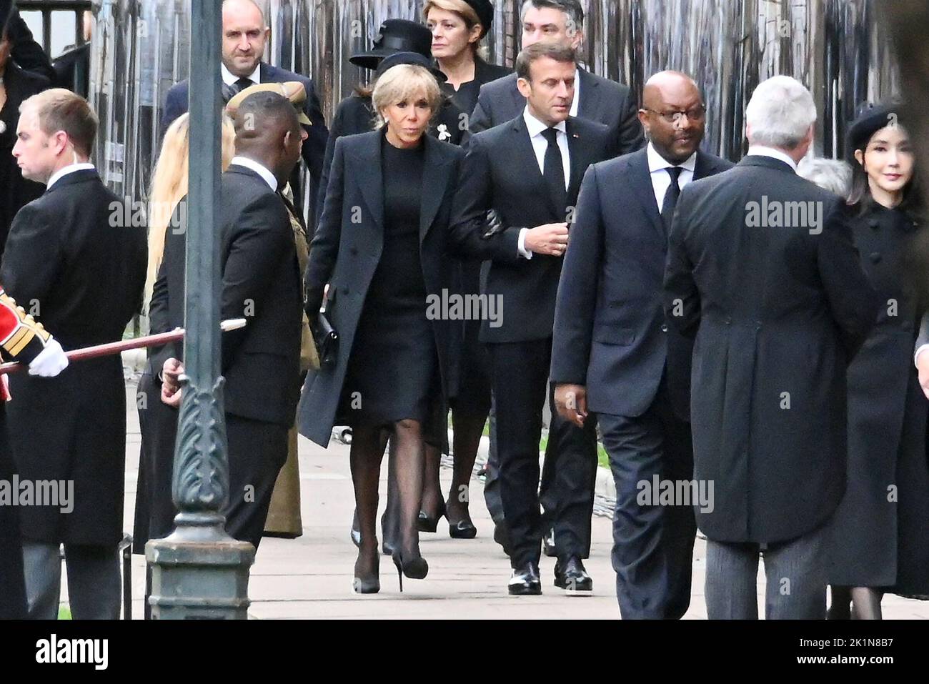 London, UK - 19th September 2022 Emmanuel Macron and Brigitte Macron at ...