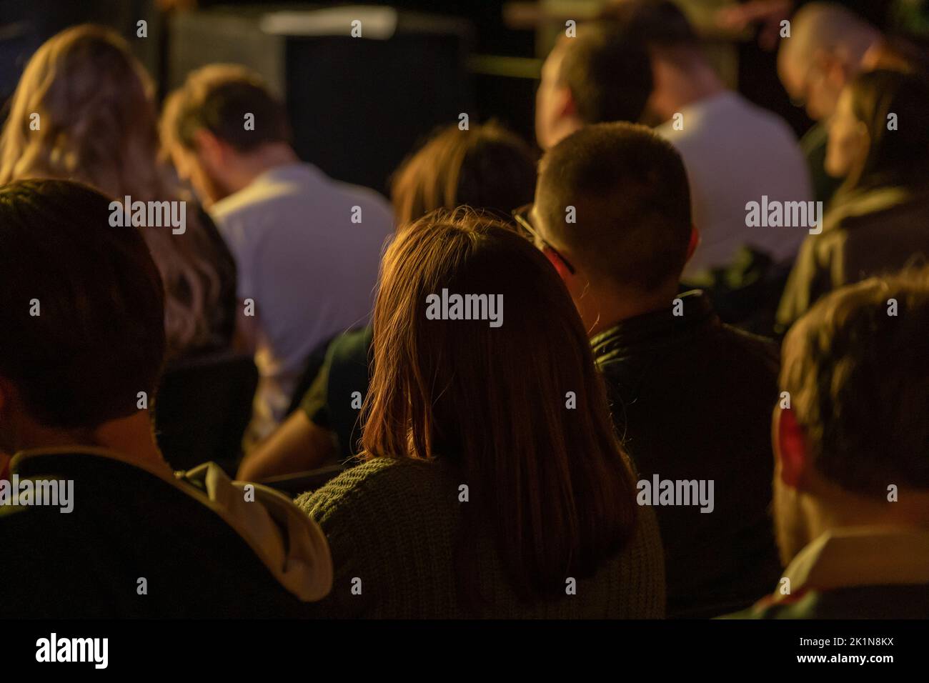 Crowd during public event in evening Stock Photo - Alamy