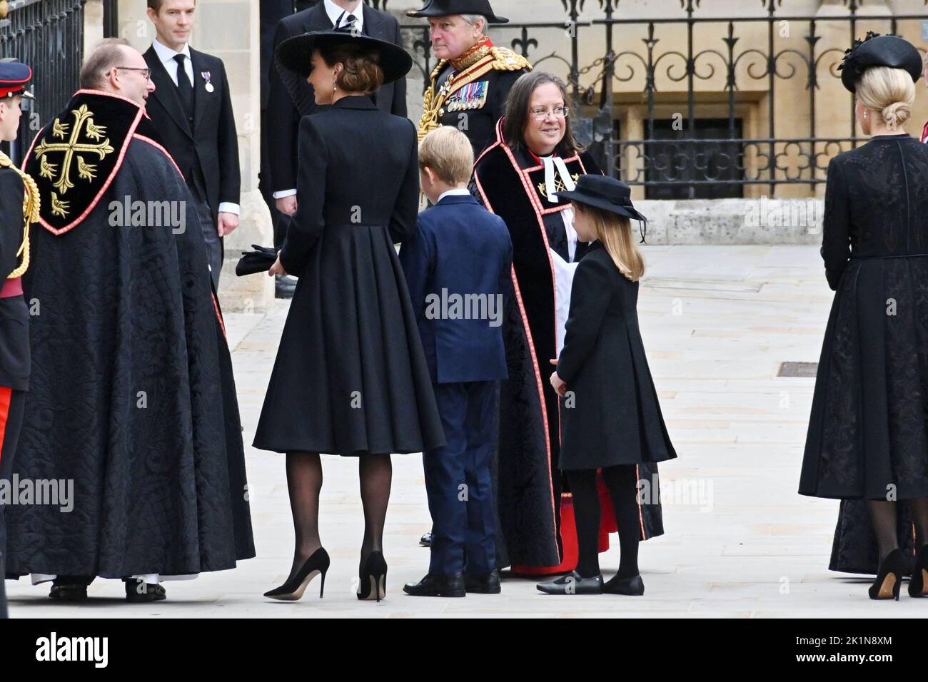 The State Funeral of HM Queen Elizabeth II at Westminster Abbey -PICTURED: The Princess of Wales ...