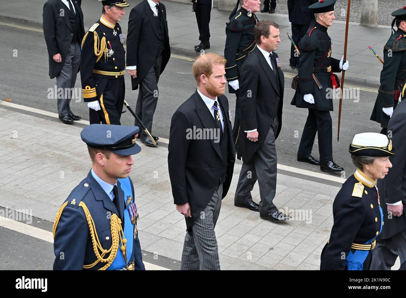 The State Funeral of HM Queen Elizabeth II at Westminster Abbey -PICTURED: King Charles III ...