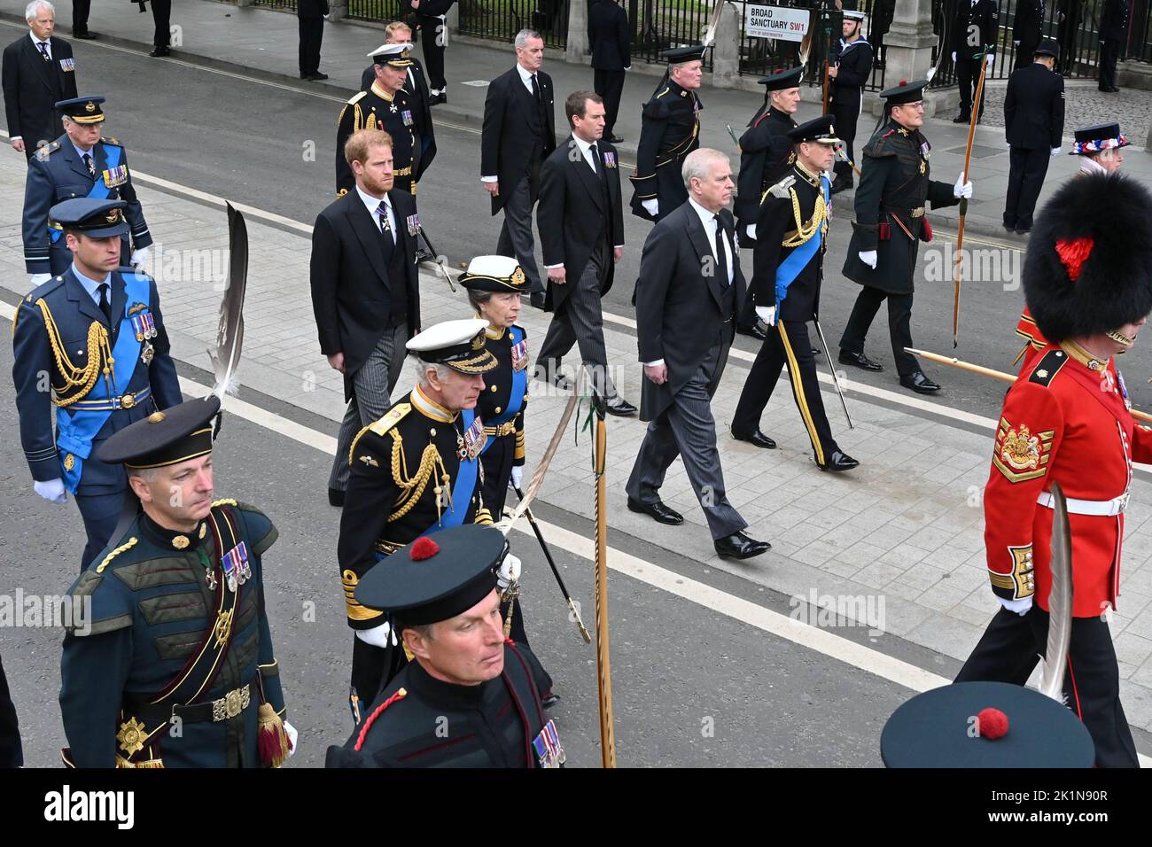 The State Funeral of HM Queen Elizabeth II at Westminster Abbey -PICTURED: King Charles III ...
