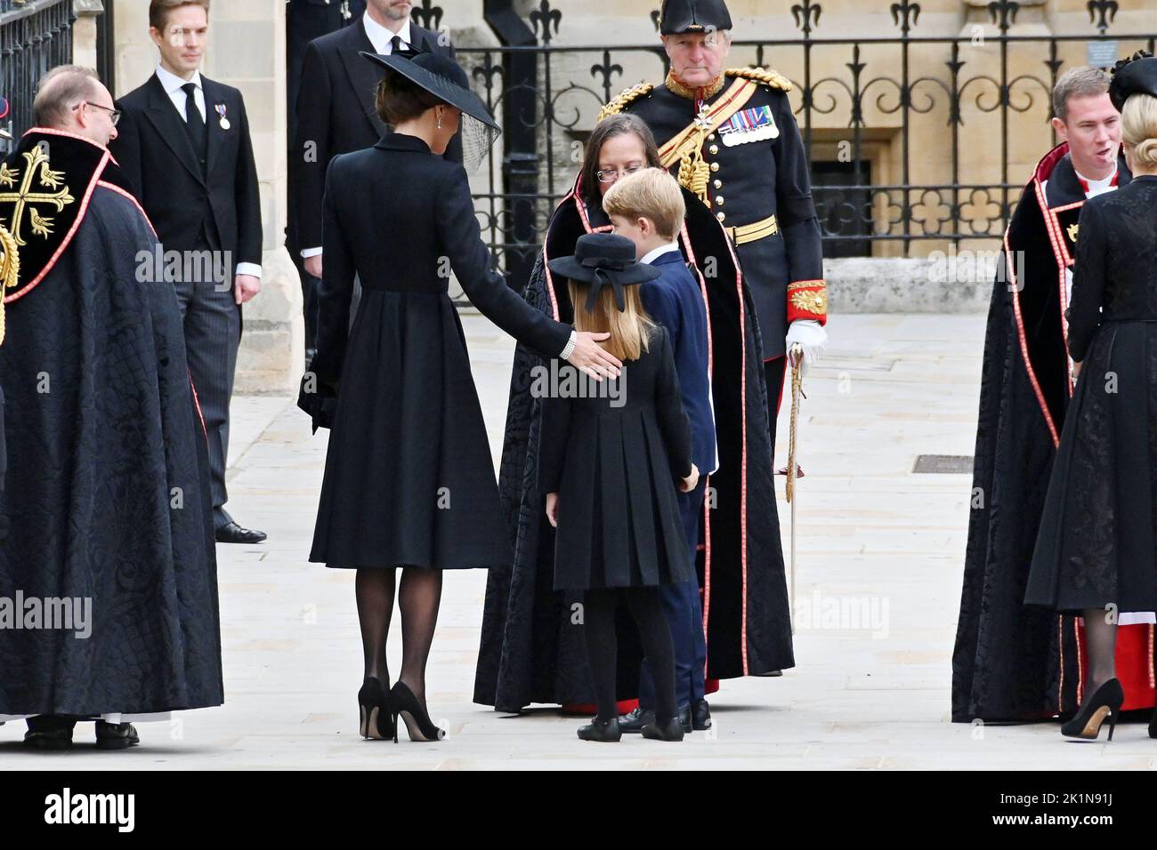 The State Funeral of HM Queen Elizabeth II at Westminster Abbey -PICTURED: The Princess of Wales ...