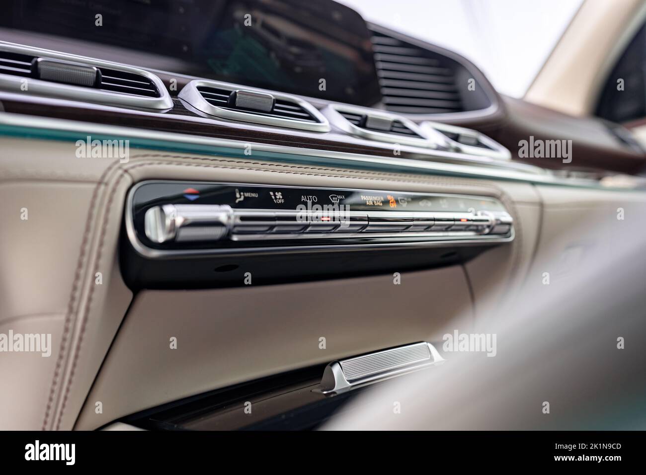 Close up details of a modern luxury car interior Stock Photo - Alamy