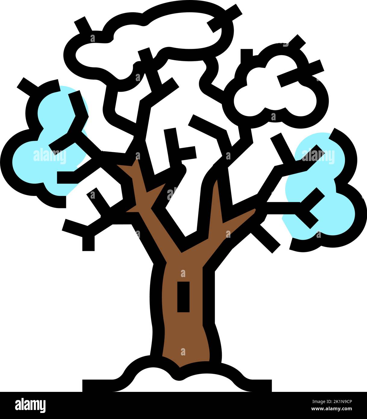 tree winter color icon vector illustration Stock Vector Image & Art - Alamy