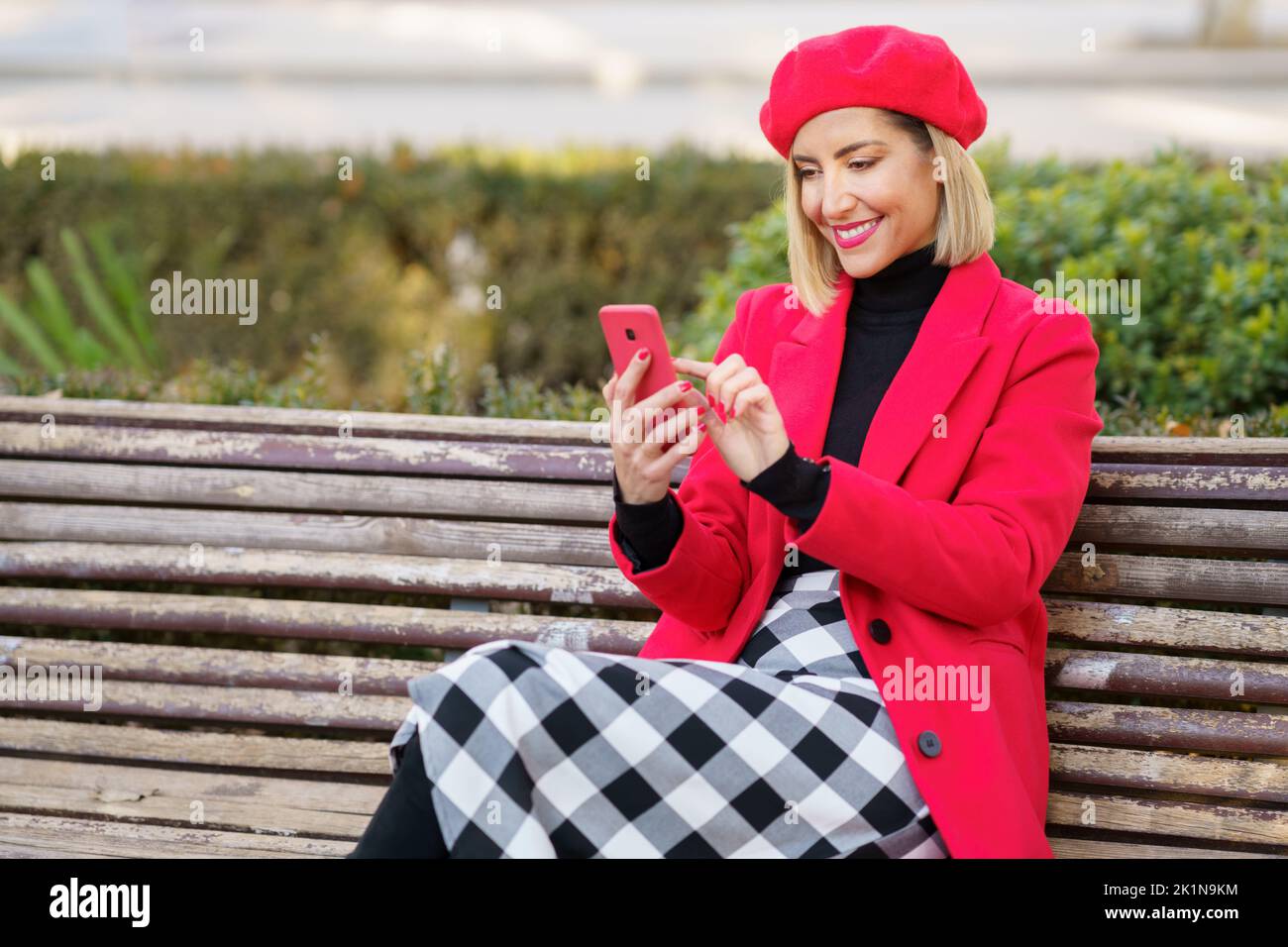 Woman surfing social media on hi-res stock photography and images - Alamy