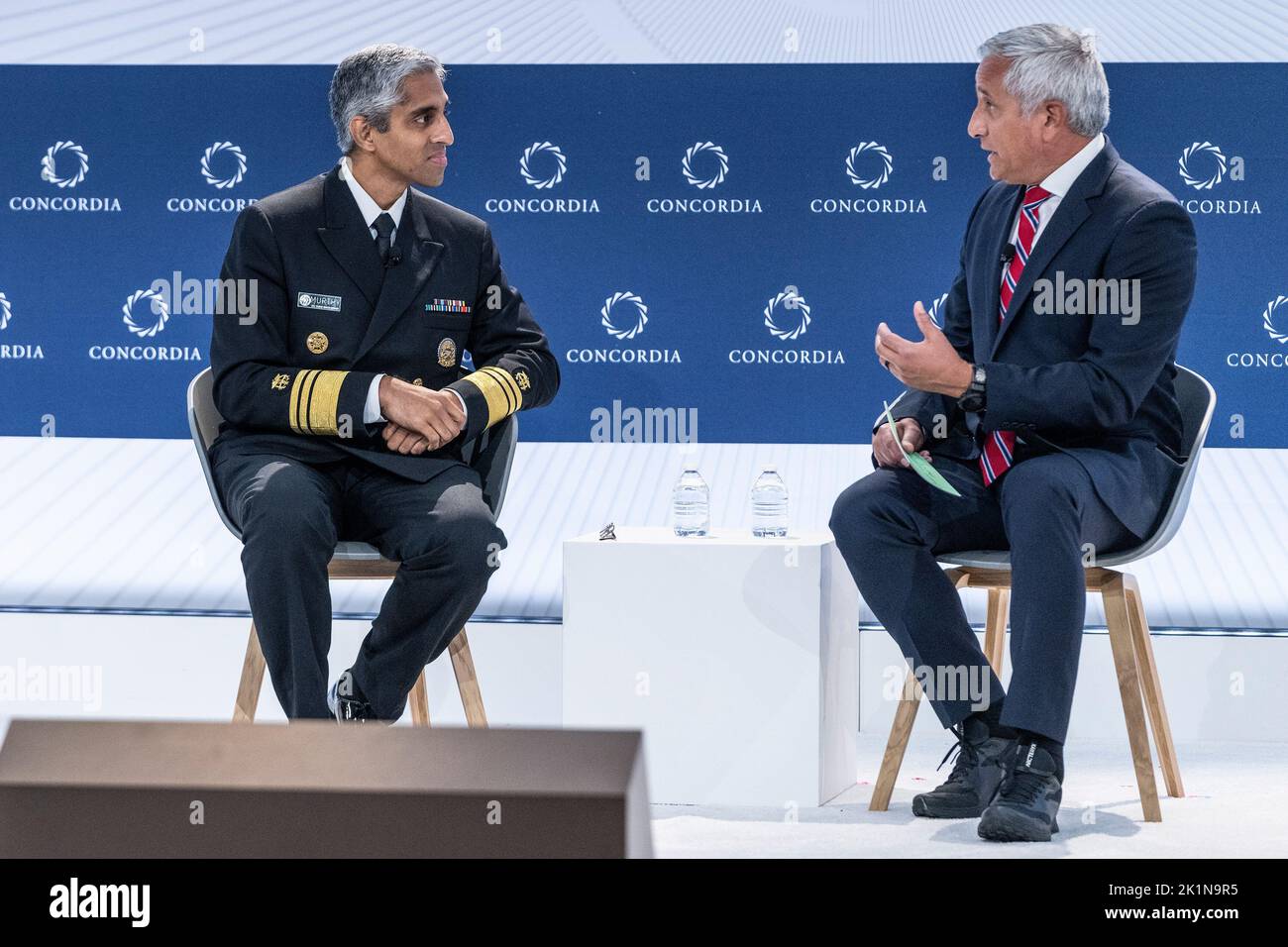 US Surgeon General Vivek Murthy in conversation with Dr. John Torres of NBC News at Concordia ...
