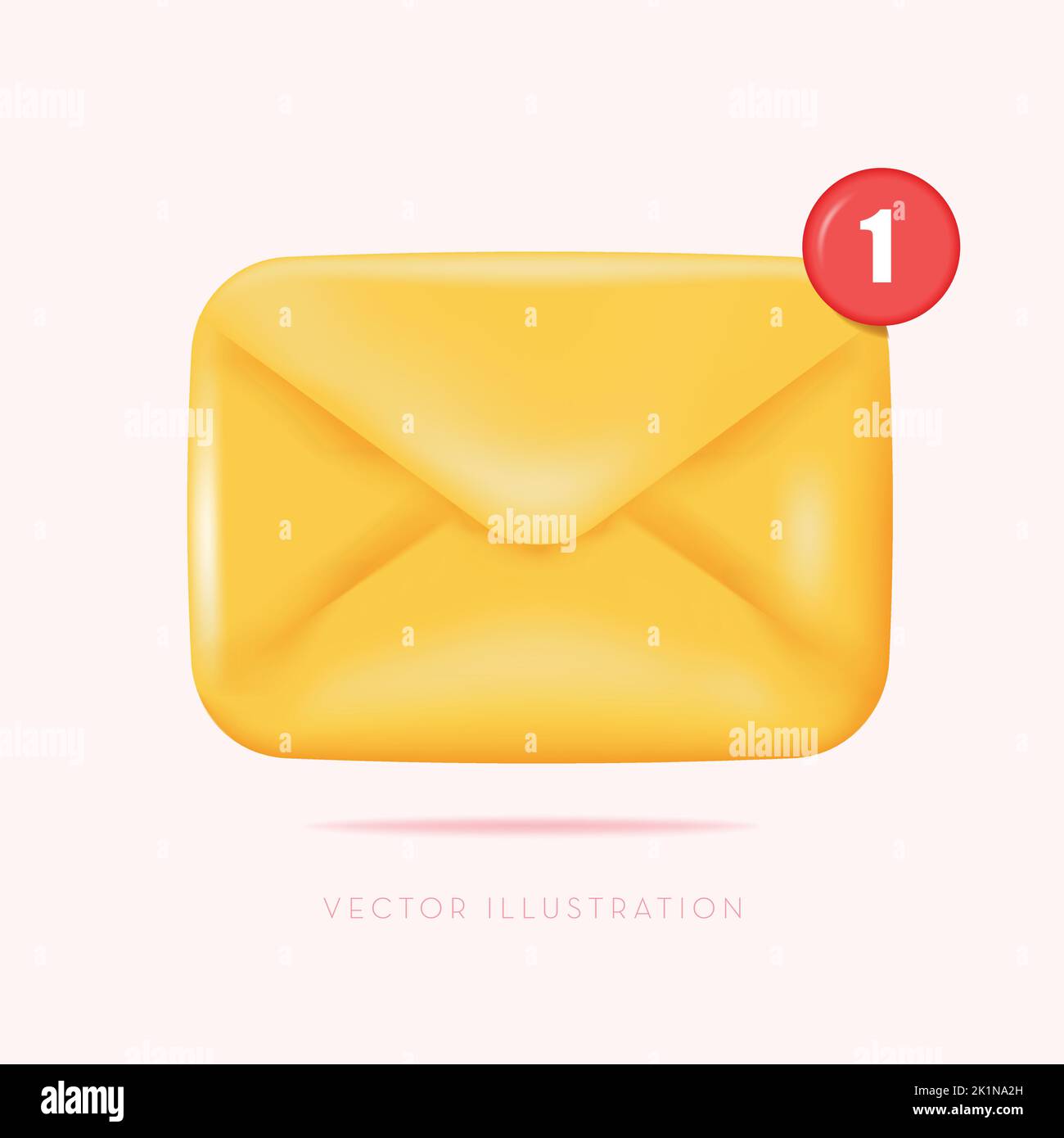 3D New message. Social media, business event planning, reminders ...