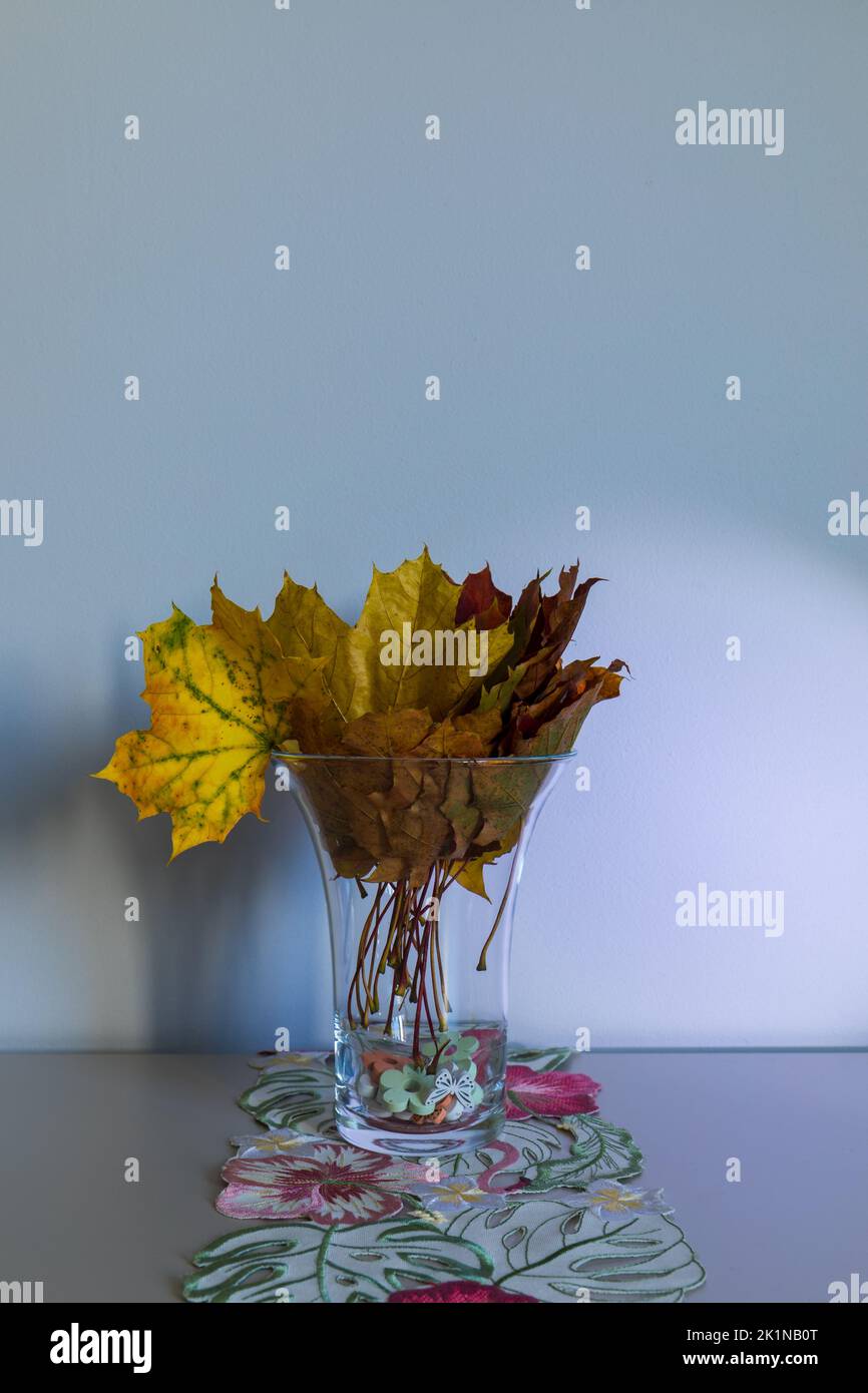 A bunch of colorful, dried autumn leaves Stock Photo - Alamy