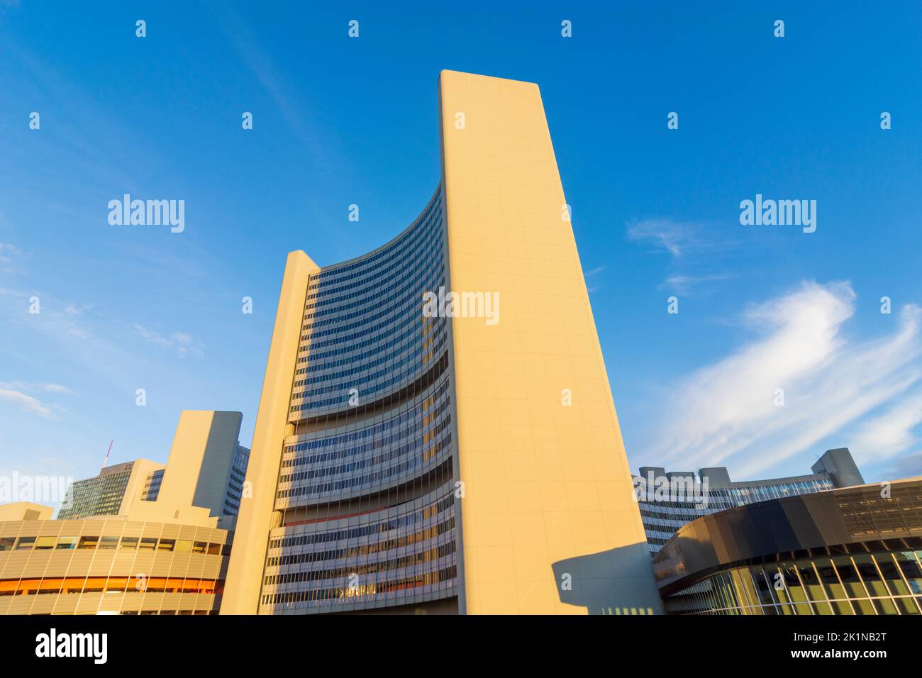 Wien, Vienna: United Nations UN building Vienna International Center ...