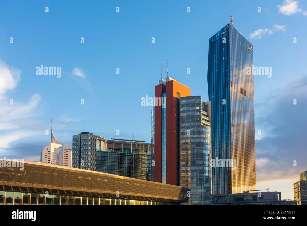 Wien, Vienna: DC Tower 1, Donaucity in 22. Donaustadt, Wien, Austria ...