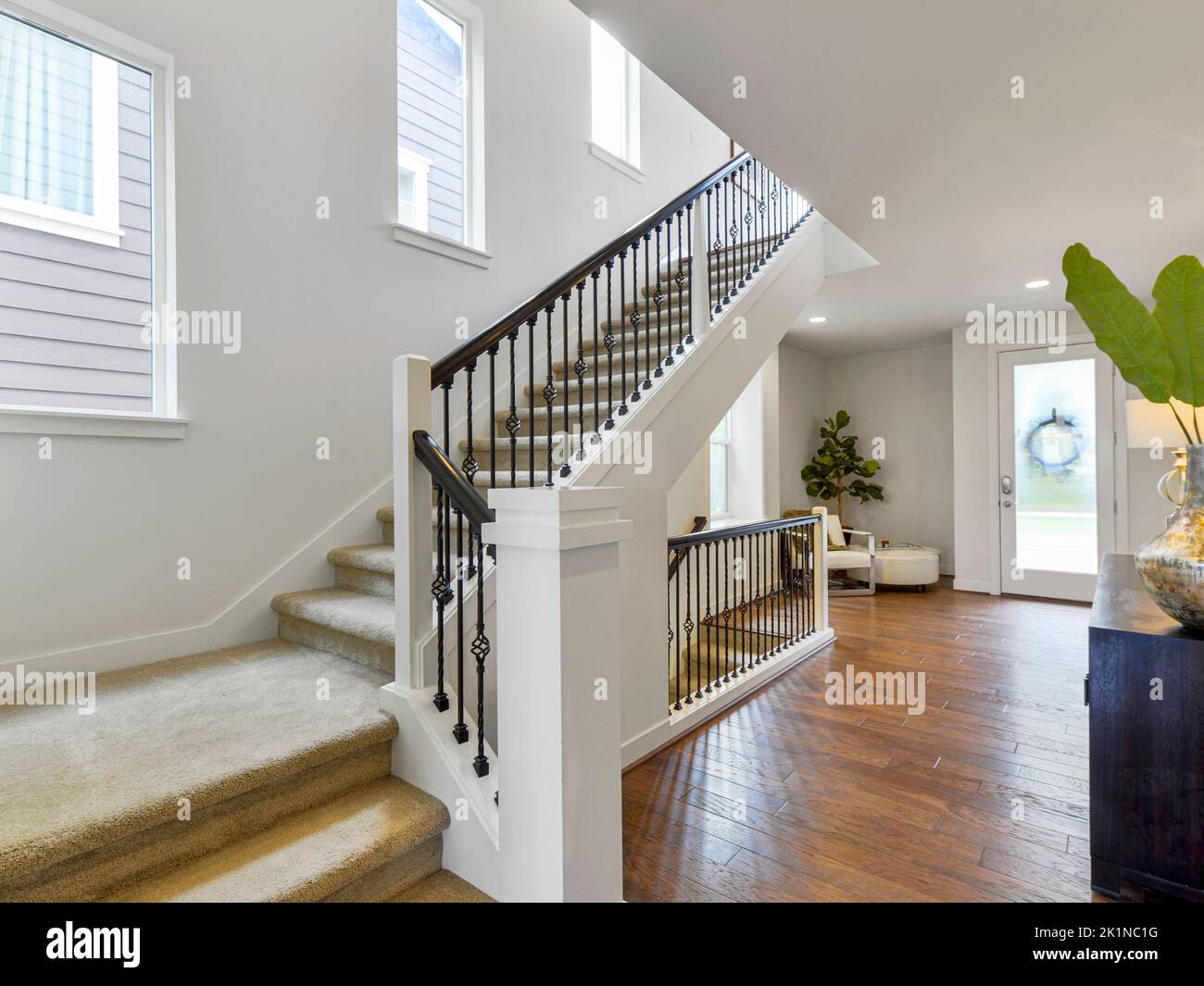 Modern residential front entrance interior Stock Photo - Alamy