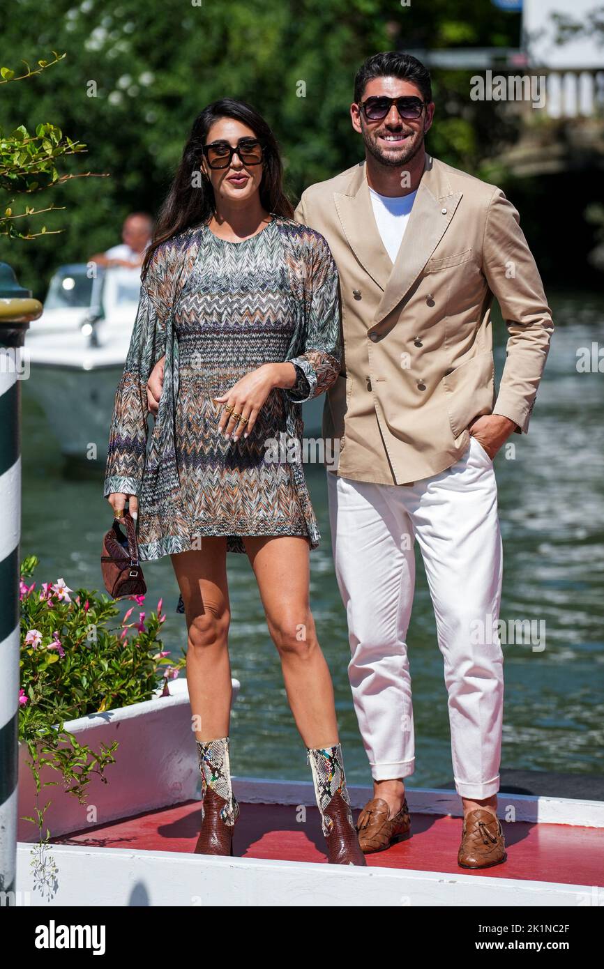 Cecilia Rodriguez and Ignazio Moser are seen during the 79th Venice ...