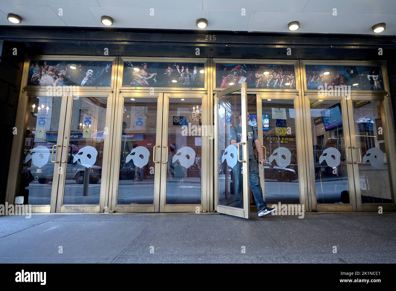 A walks out of the “Phantom of the Opera” doors at the Majestic theatre ...