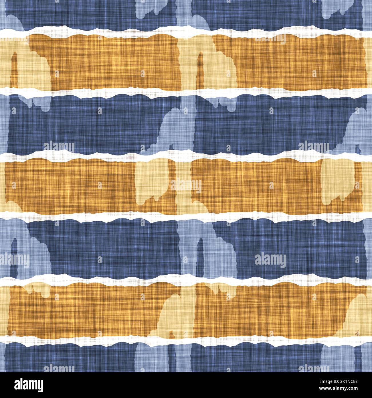 Seamless French country kitchen stripe fabric pattern print. Blue ...
