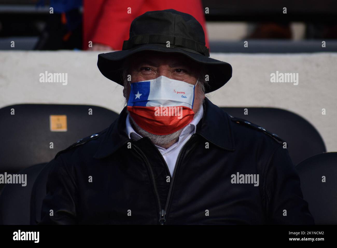 Santiago, Metropolitana, Chile. 19th Sep, 2022. A person wearing a ...