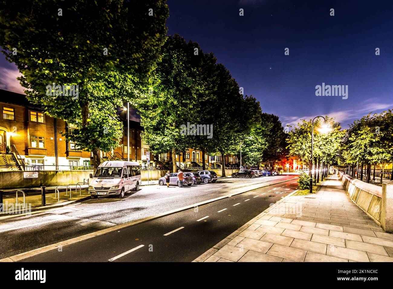 Road next to The River liffey Dublin Ireland Stock Photo - Alamy