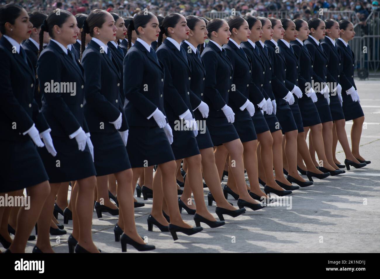 Santiago, Metropolitana, Chile. 19th Sep, 2022. Female police officers ...