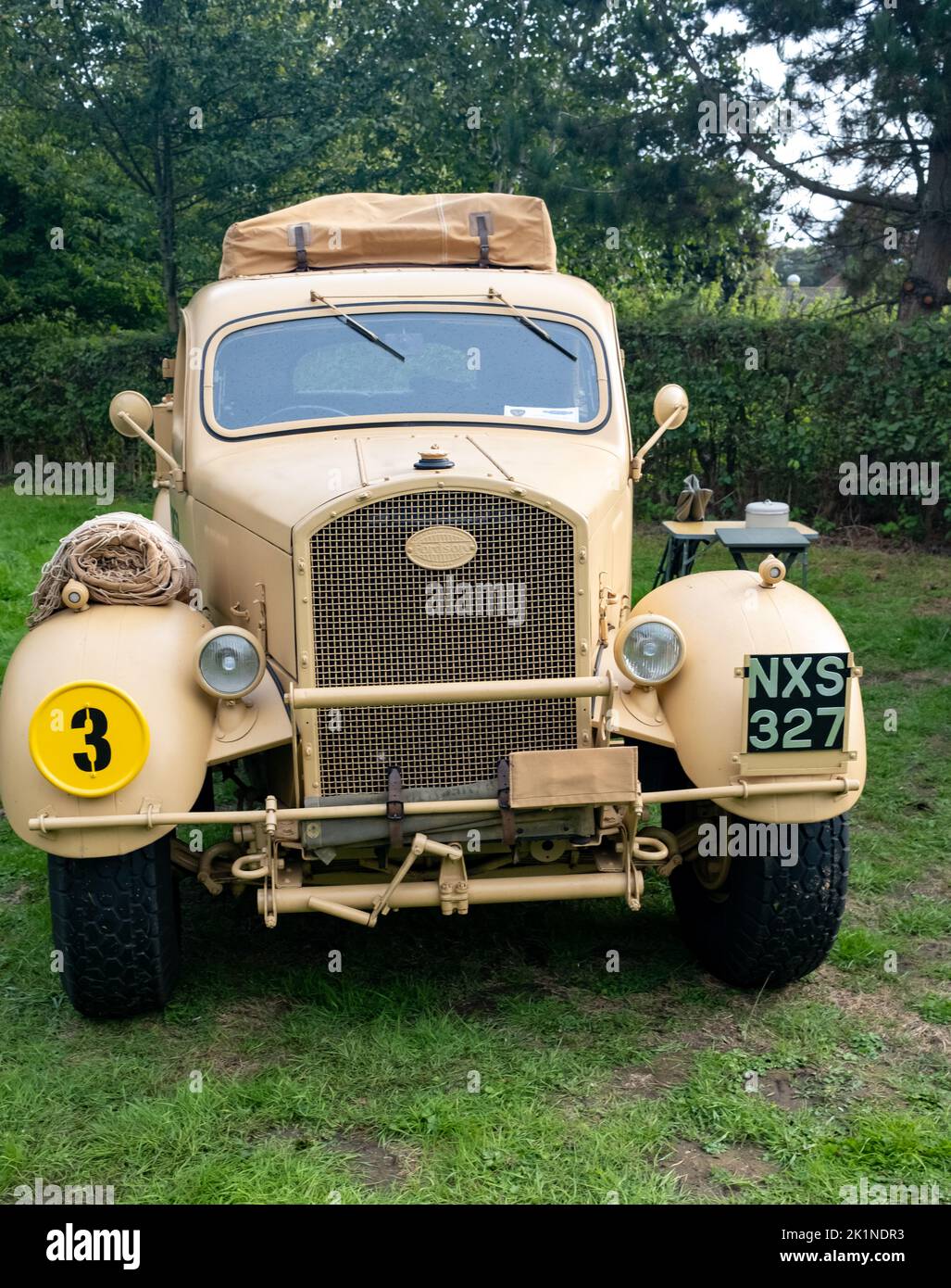 Holt, Norfolk, UK. Vintage Fordson car on display at the annual 1940s ...