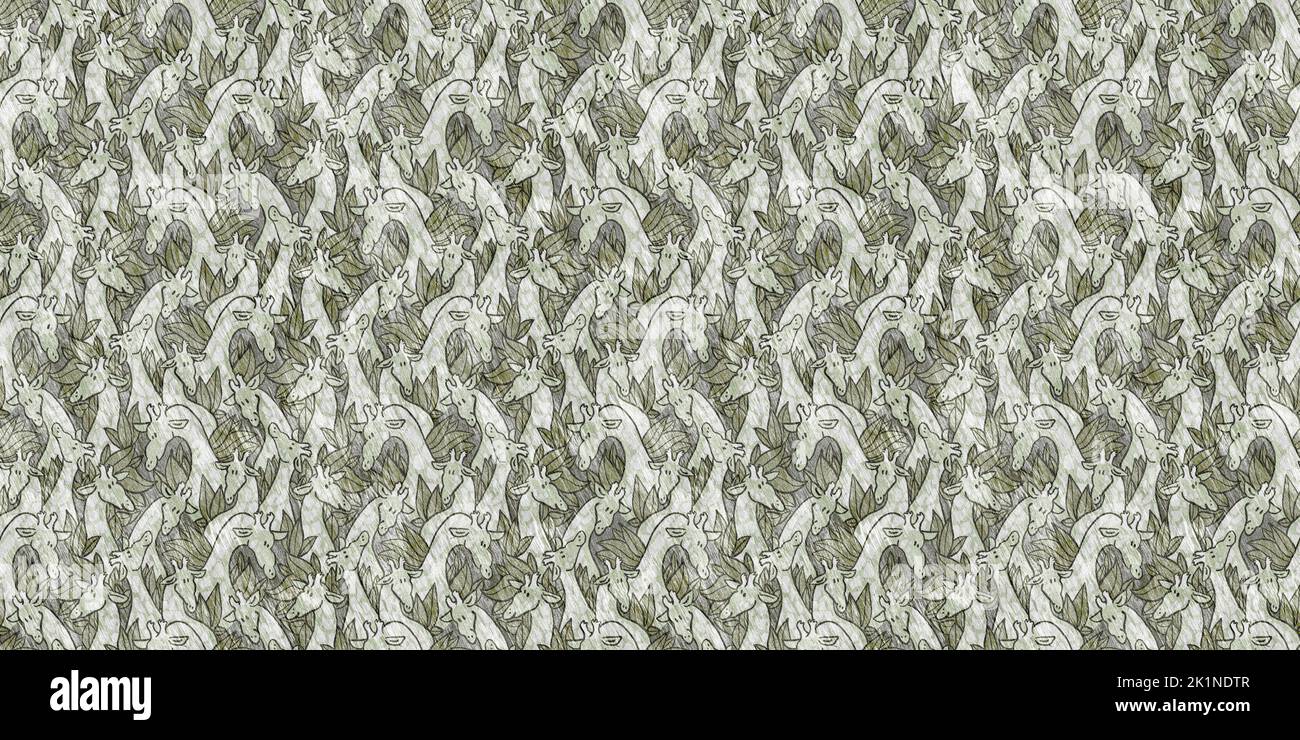 Cute safari wild giraffe animal border for babies room decor. Seamless ...