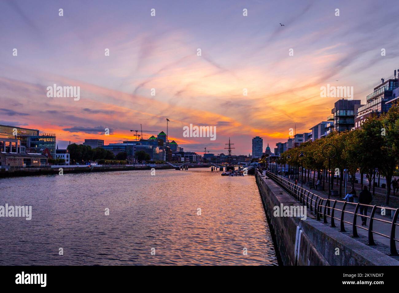 A beautiful sunset in Dublin Ireland Stock Photo - Alamy