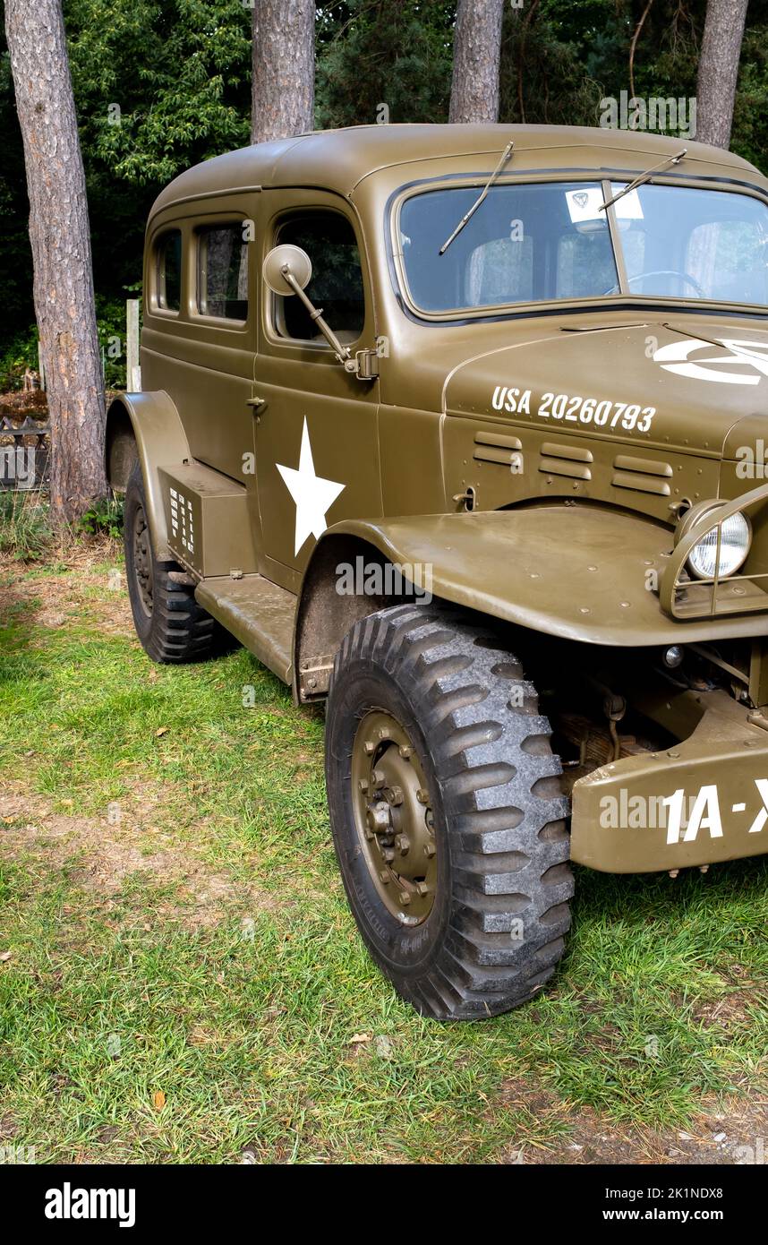 20. Vintage ex US military jeep on display Stock Photo - Alamy