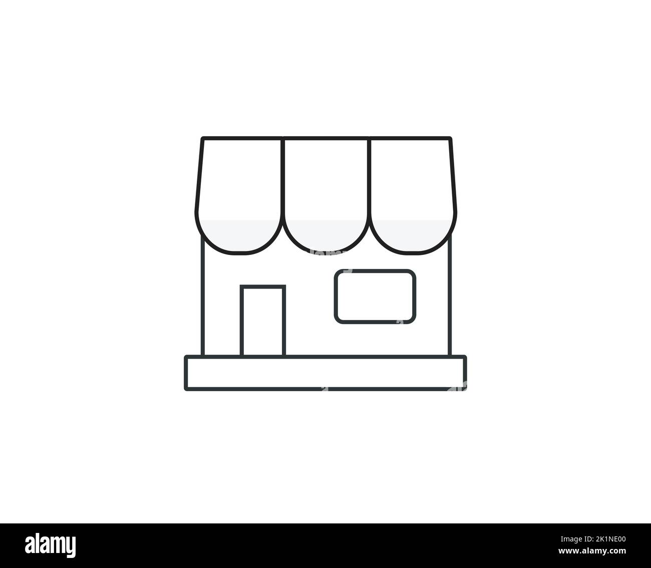 Monochromatic shopping website icon. Concept of online store Stock ...