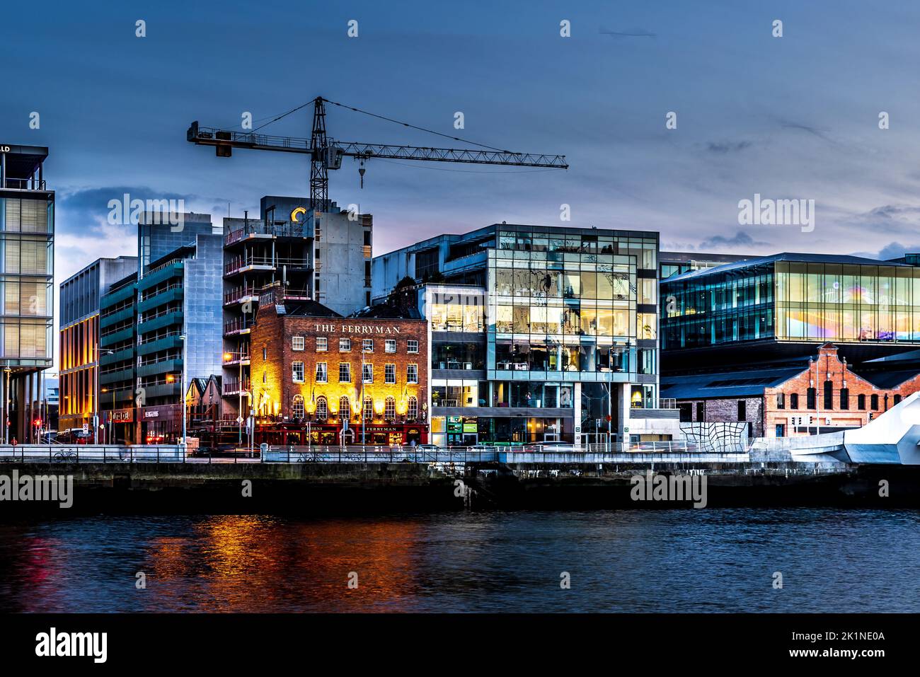 The Ferryman at night Dublin Ireland Stock Photo - Alamy